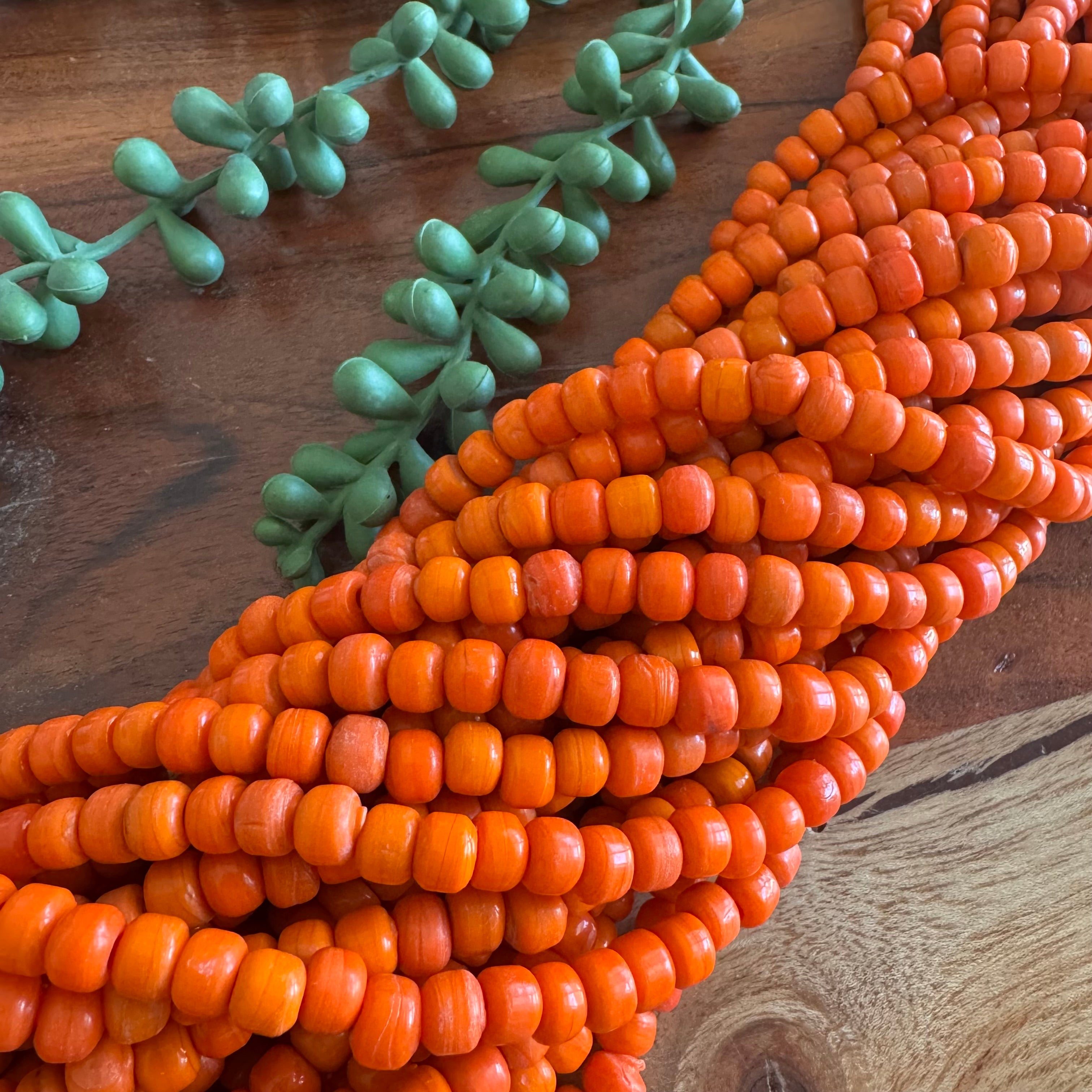 Orange Crow Glass Beads (India) – Turquoise Street Beads
